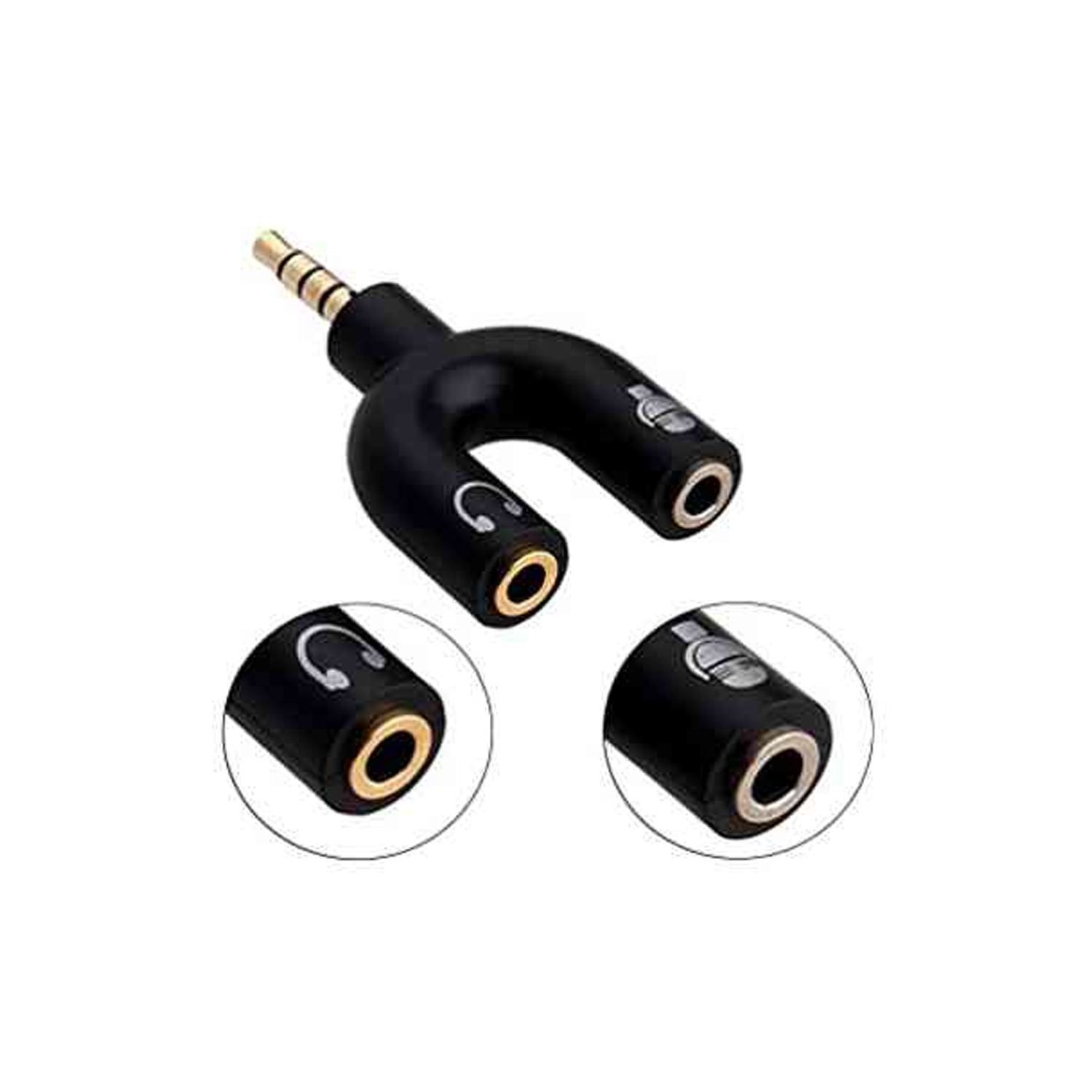Audio Microphone to 3mm Audio Jack AUX Splitter - TanStarTrade